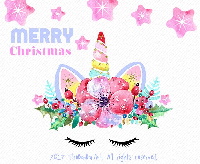 Watercolor Unicorn Clipart. Unicorn Printable. Unicorns Gold Digital ...