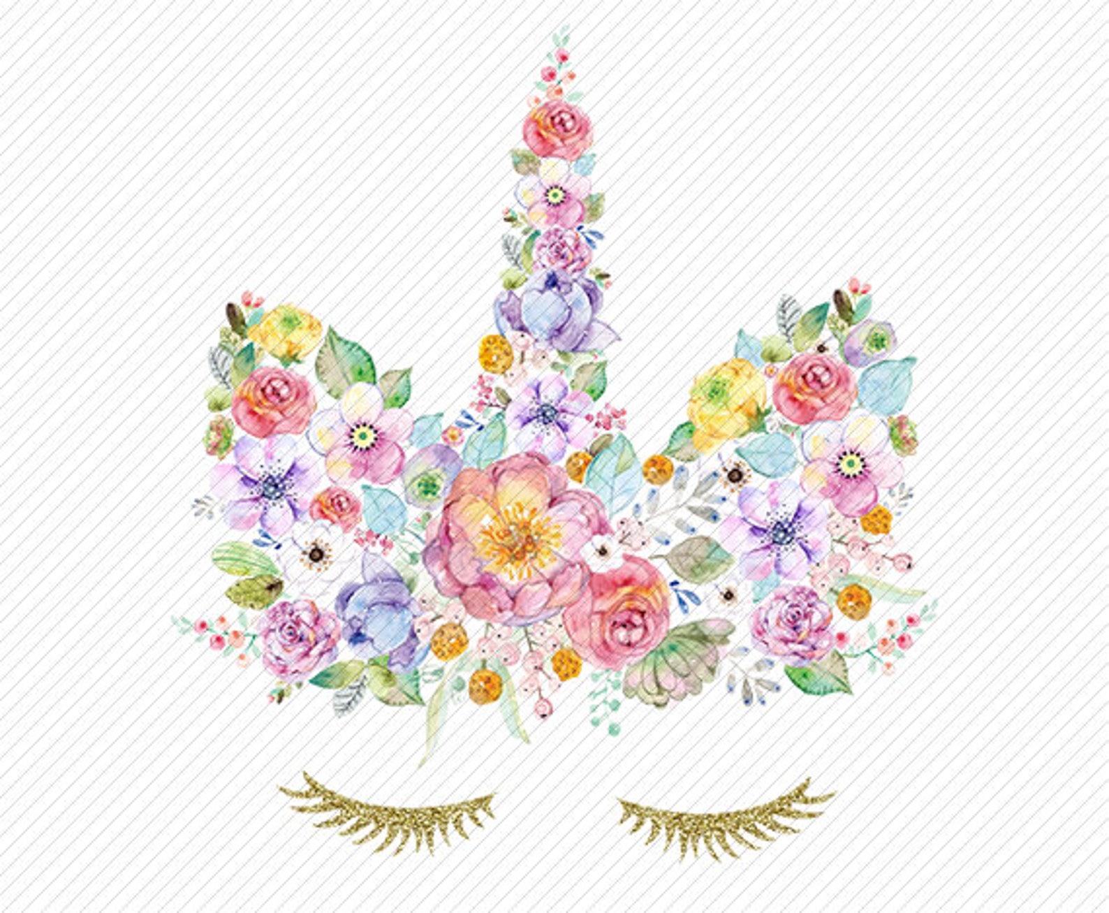 Watercolor Unicorn Clipart. Unicorn Printable. Baby Shower Kids Party ...