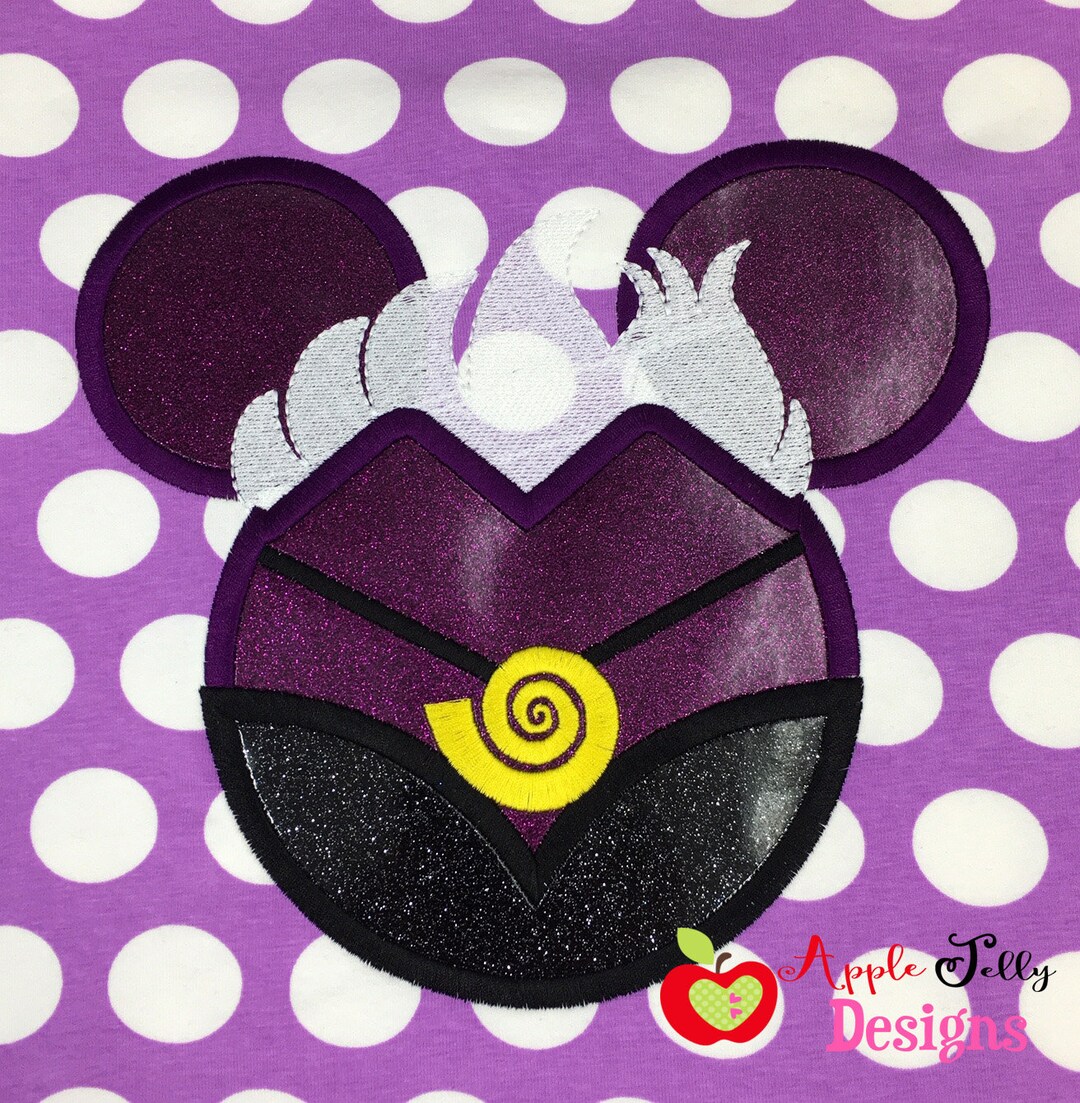 Ursula Minnie Ears Applique Design - Etsy