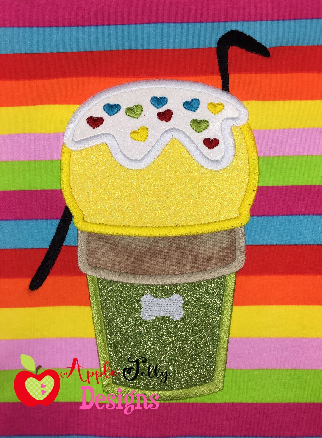 Pluto Ice Cream Applique Design - Etsy