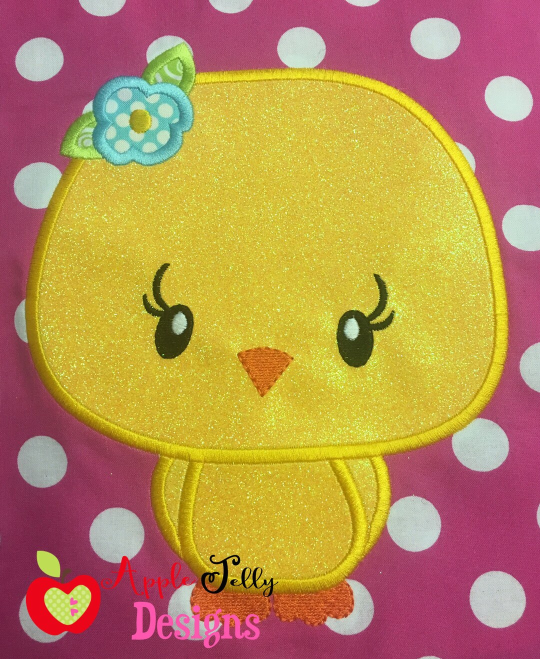 Spring Chick Applique Design - Etsy