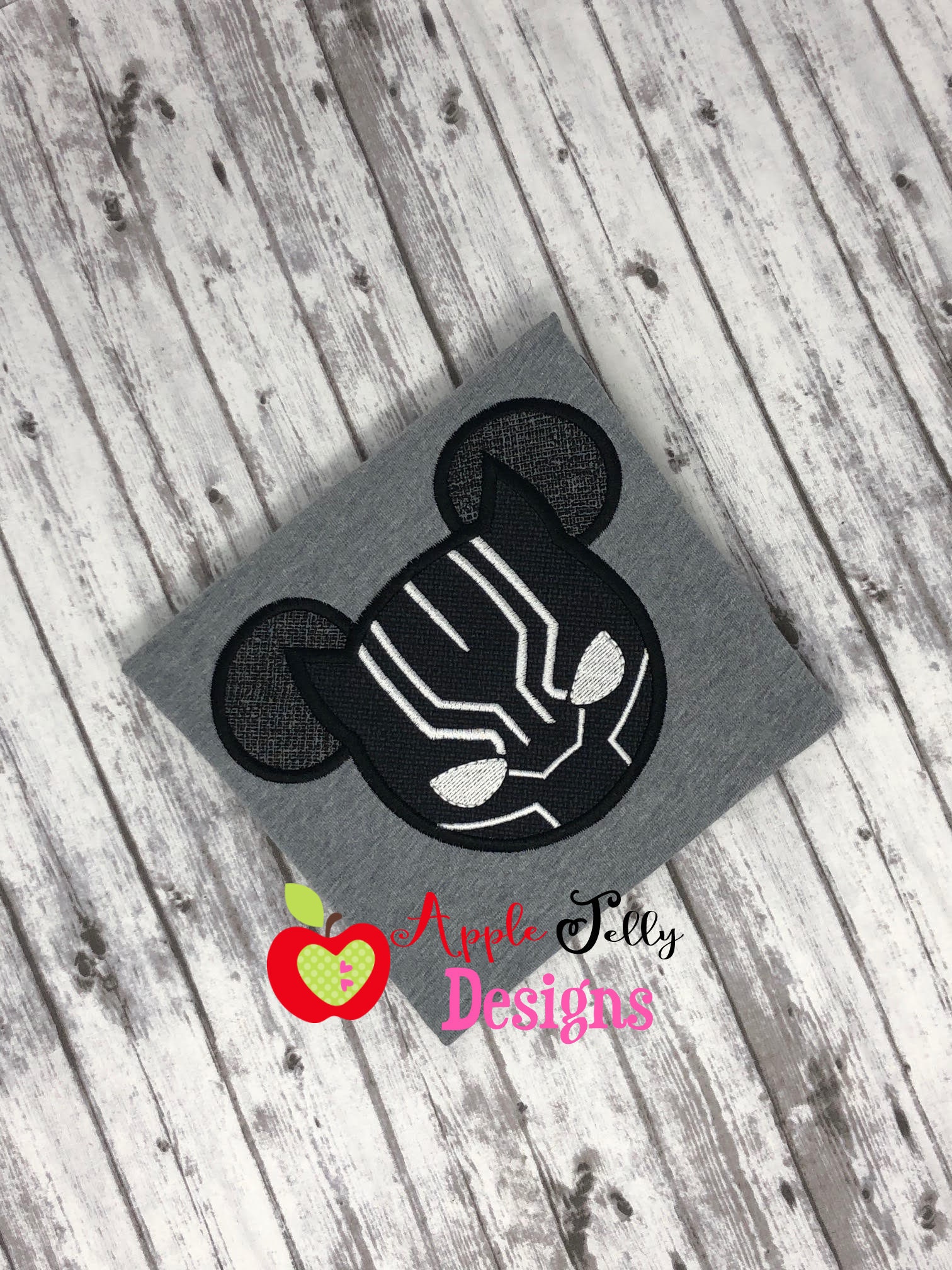 Black Panther Mouse Applique Design - Etsy