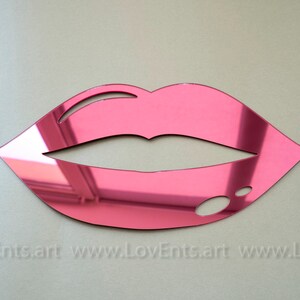 Silver or Gold Lips Mirror Decor Wall Hanging Home Decor Kiss Art Kiss ...