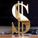 Large Dollar Sign Gold Mirror Backdrop Mirrored Money Sign Custom ...