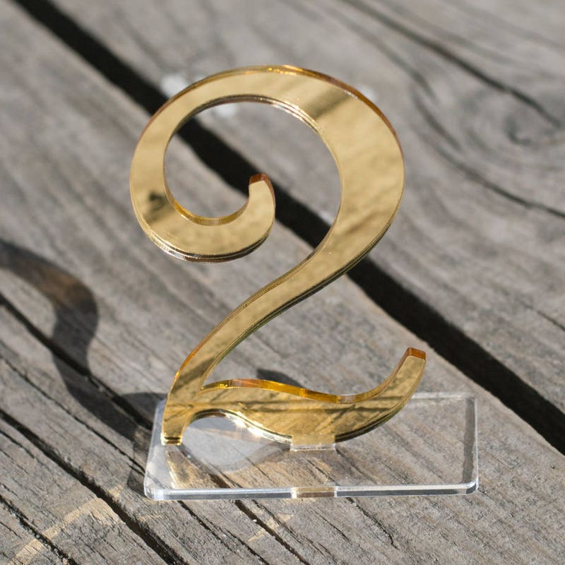 Gold Acrylic Numbers - Etsy