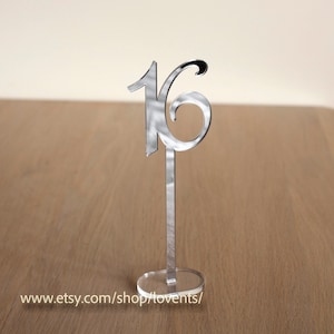 Two Sides Golden Mirror Acrylic Table Numbers, Wedding Table Numbers ...