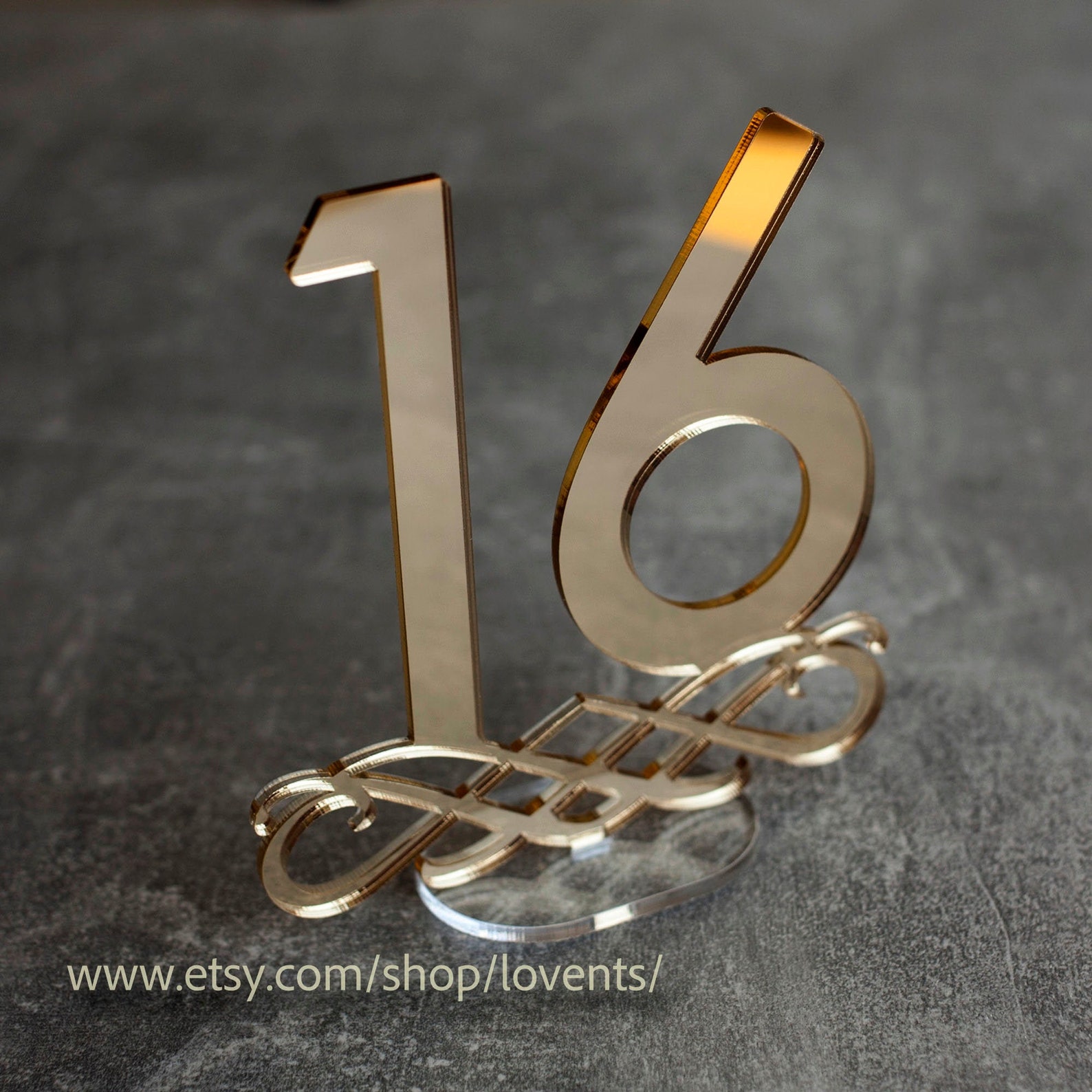 Mirror Acrylic Table Numbers Gold Acrylic Table Numbers - Etsy