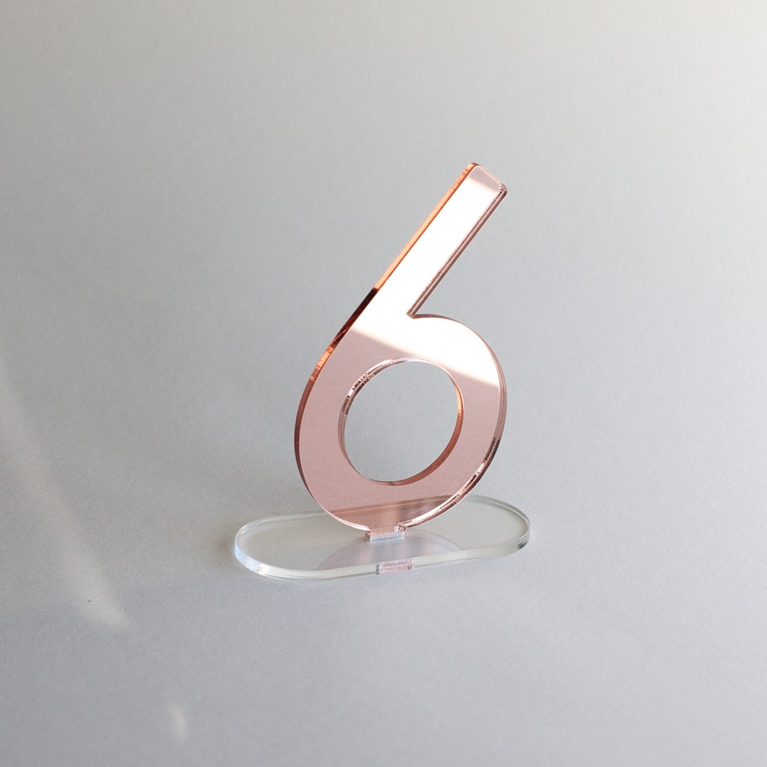 Rose Gold Mirror Acrylic Table Numbers Wedding Table Numbers | Etsy