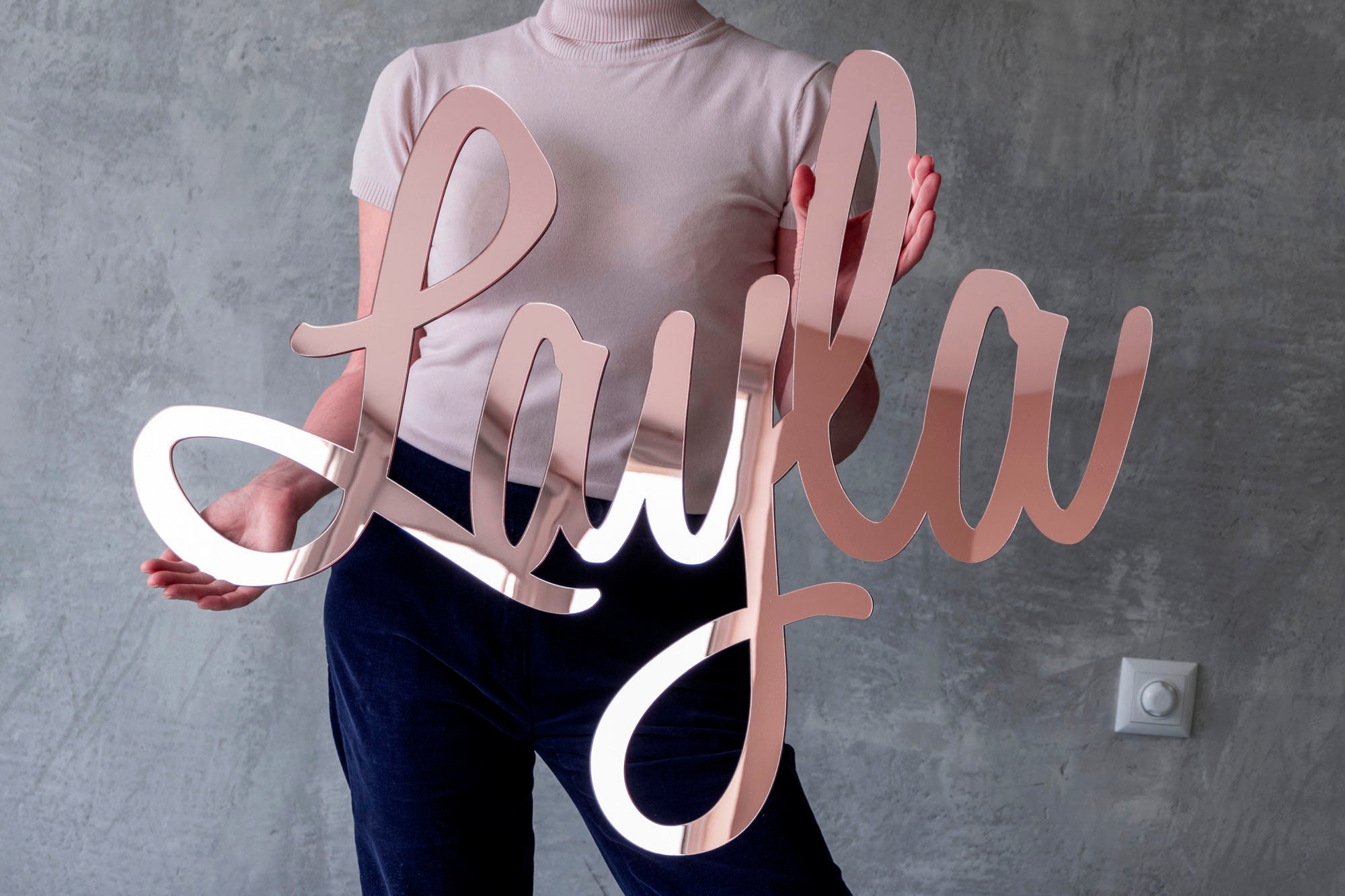 Rose Gold Backdrop Name Sign Large Personalized Name Sign | Etsy