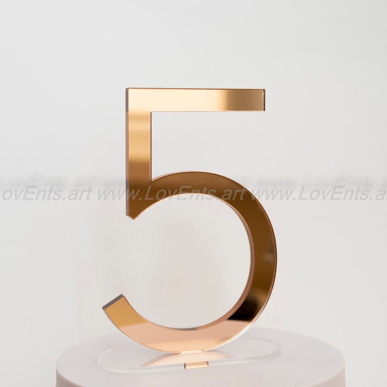 Gold Mirror Acrylic Table Numbers, Wedding Centerpieces - Etsy