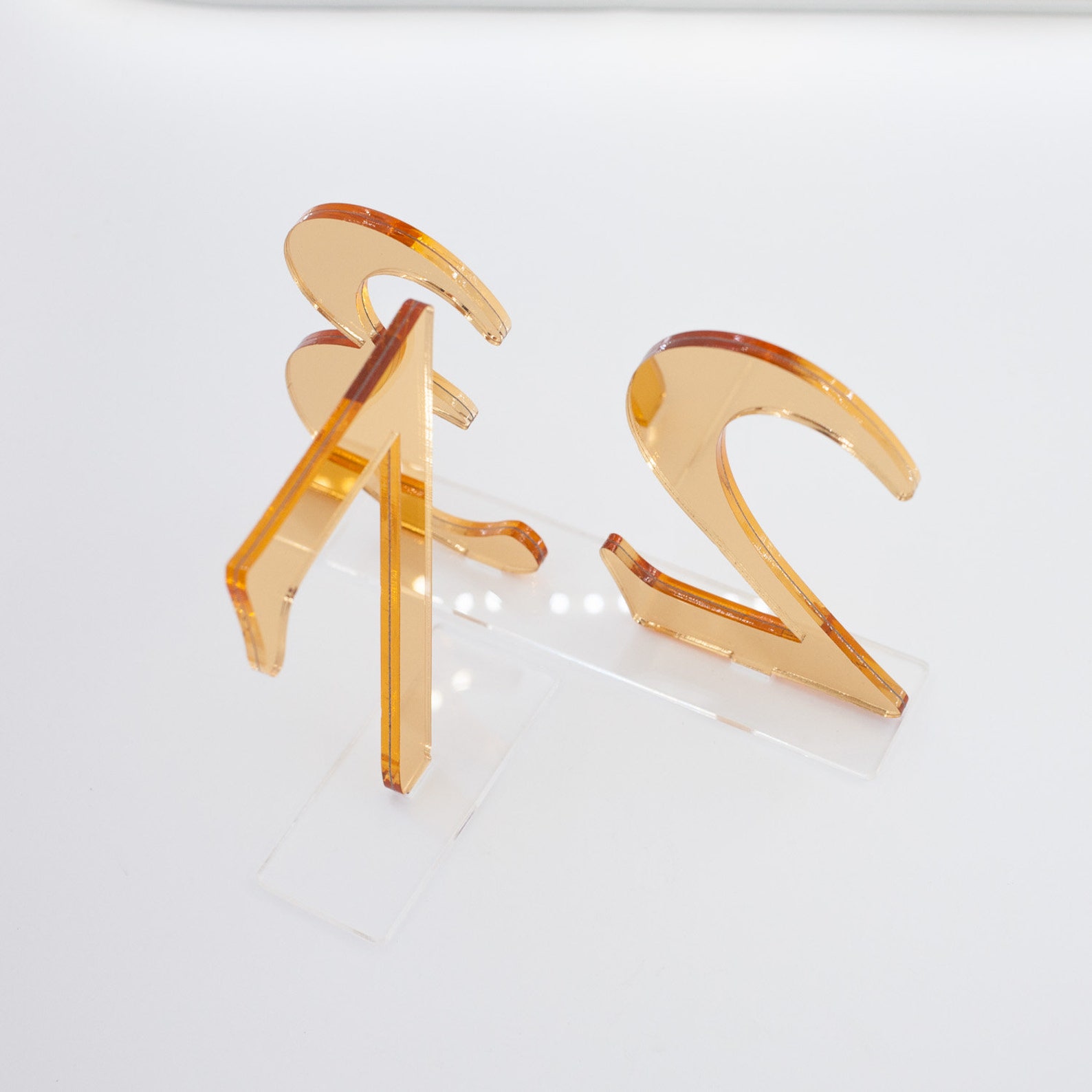 Two Sides Golden Mirror Acrylic Wedding Table Numbers, Wedding Table ...