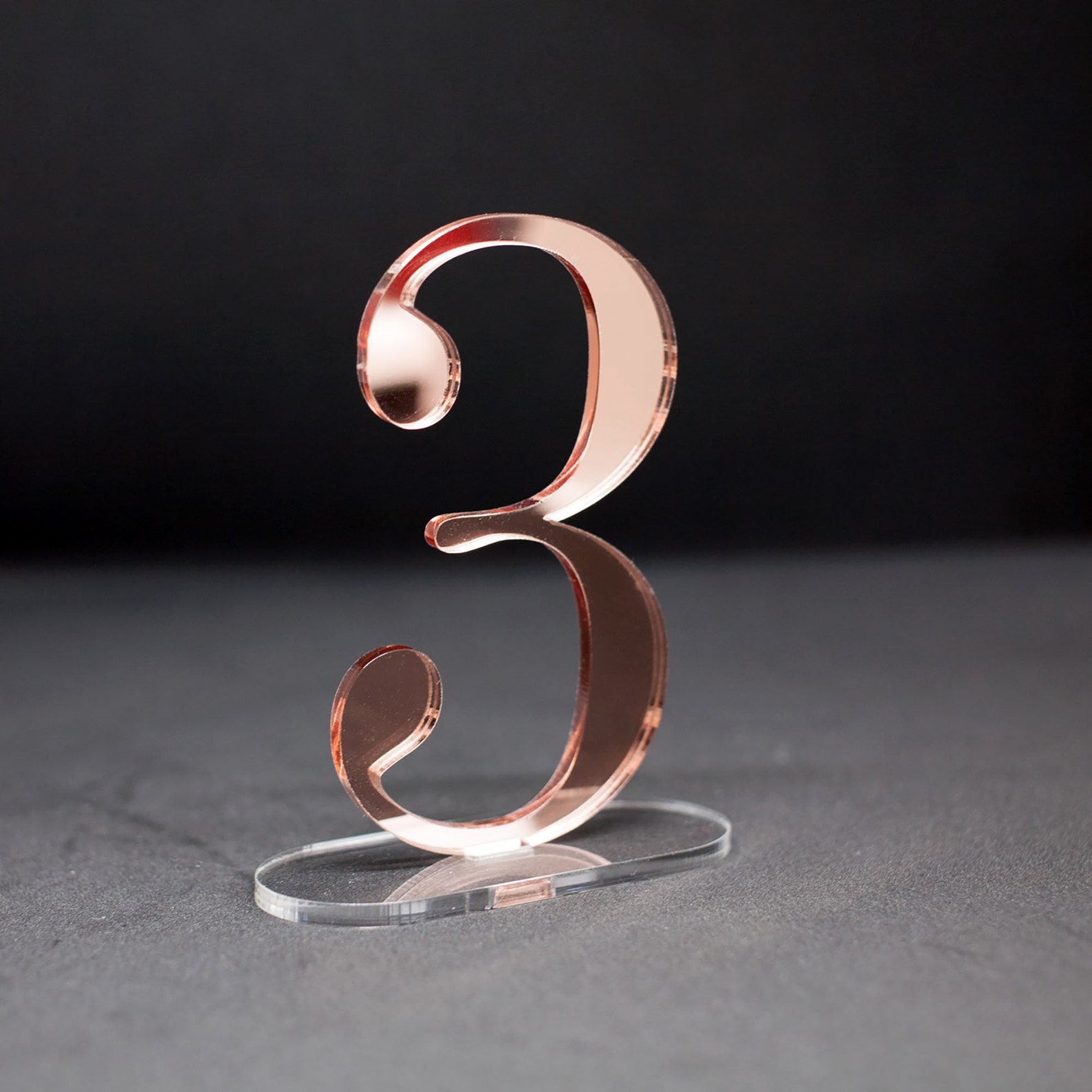 Gold Mirror Acrylic Table Numbers for Wedding, Rose Gold Table Numbers ...