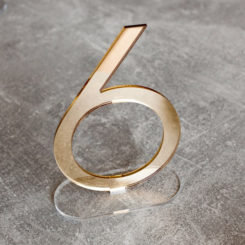 Rose Gold Mirror Acrylic Table Numbers Wedding Table Numbers - Etsy