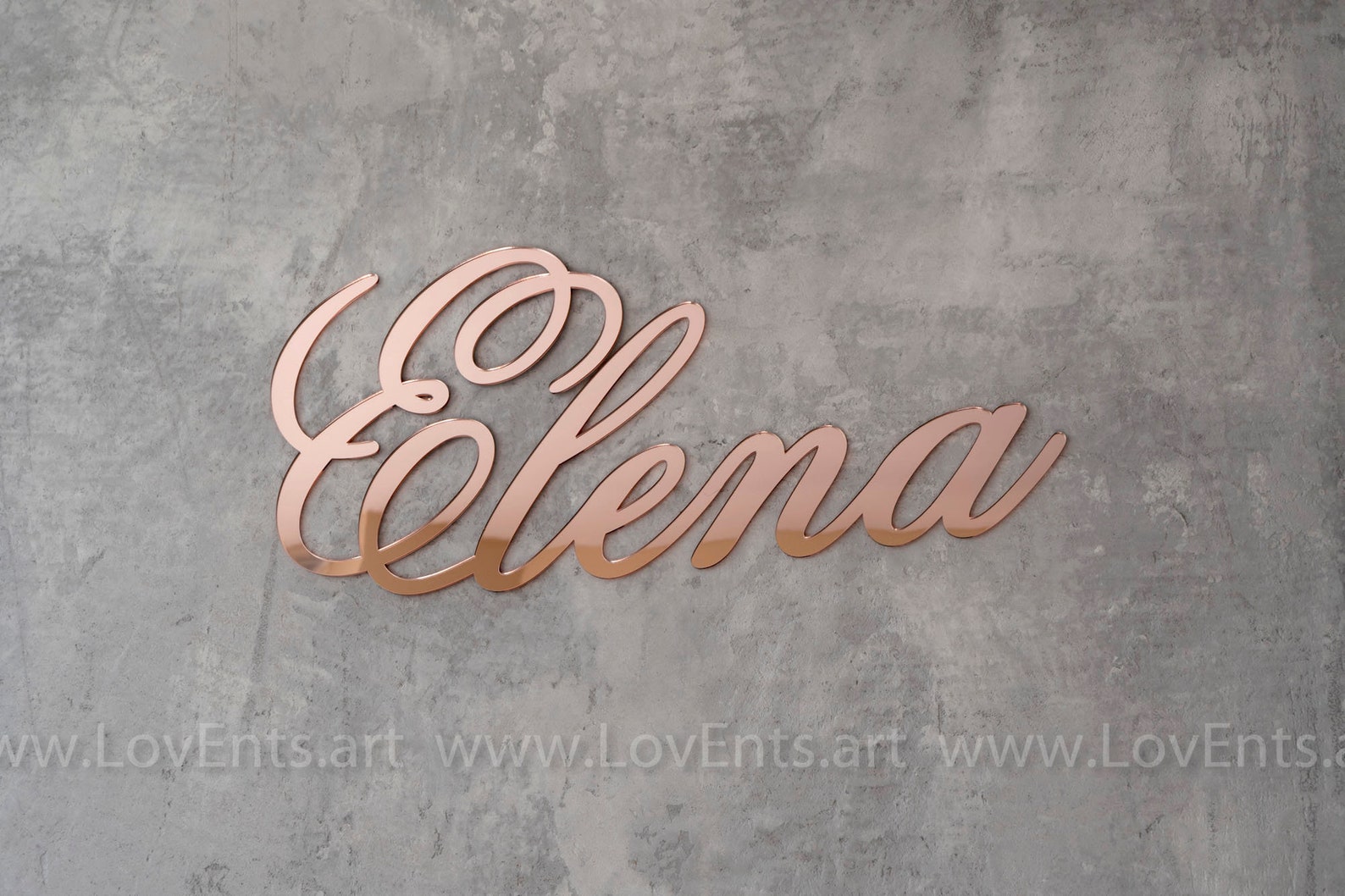 Mirror Name Custom Rose Gold Name Sign for Wall Decor Can Be a - Etsy