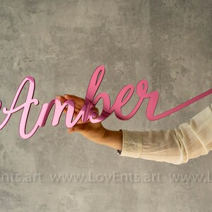 Rose Gold Backdrop Name Sign Large Personalized Name Sign - Etsy