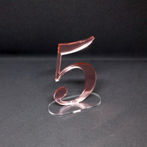 Rose Gold Mirror Acrylic Table Numbers, Golden Wedding Table Numbers ...