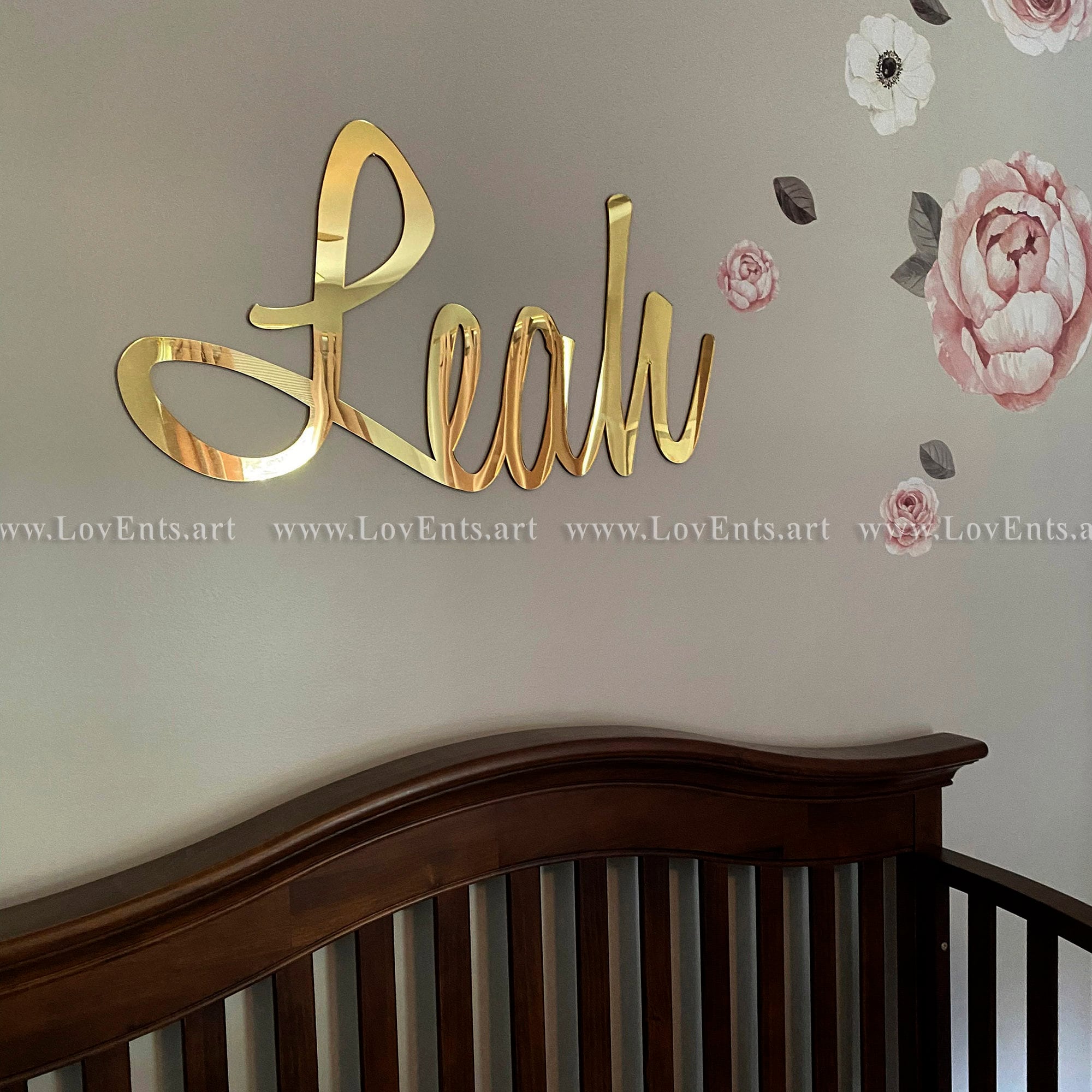 Rose Gold Backdrop Name Sign Large Personalized Name Sign | Etsy
