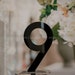 Modern Black Wedding Table Numbers || Gold Mirror Large Size Numbers ...
