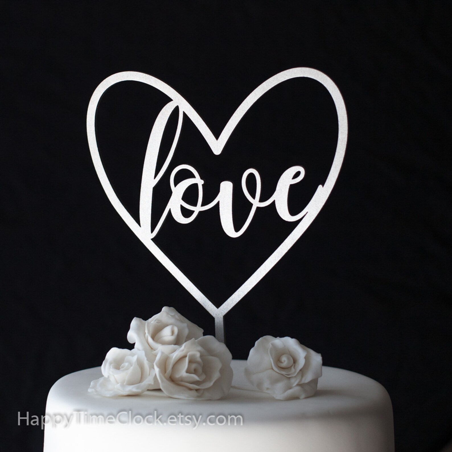 Love Cake Topper Custom Heart Cake Topper acrilic cake | Etsy