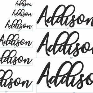 Personalized Freestanding Name Sign ACRYLIC Name 10"-40" Wide Children ...