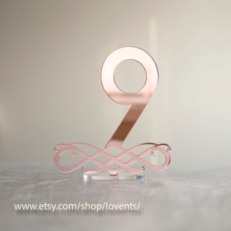 Mirror Acrylic Table Numbers Gold Acrylic Table Numbers - Etsy