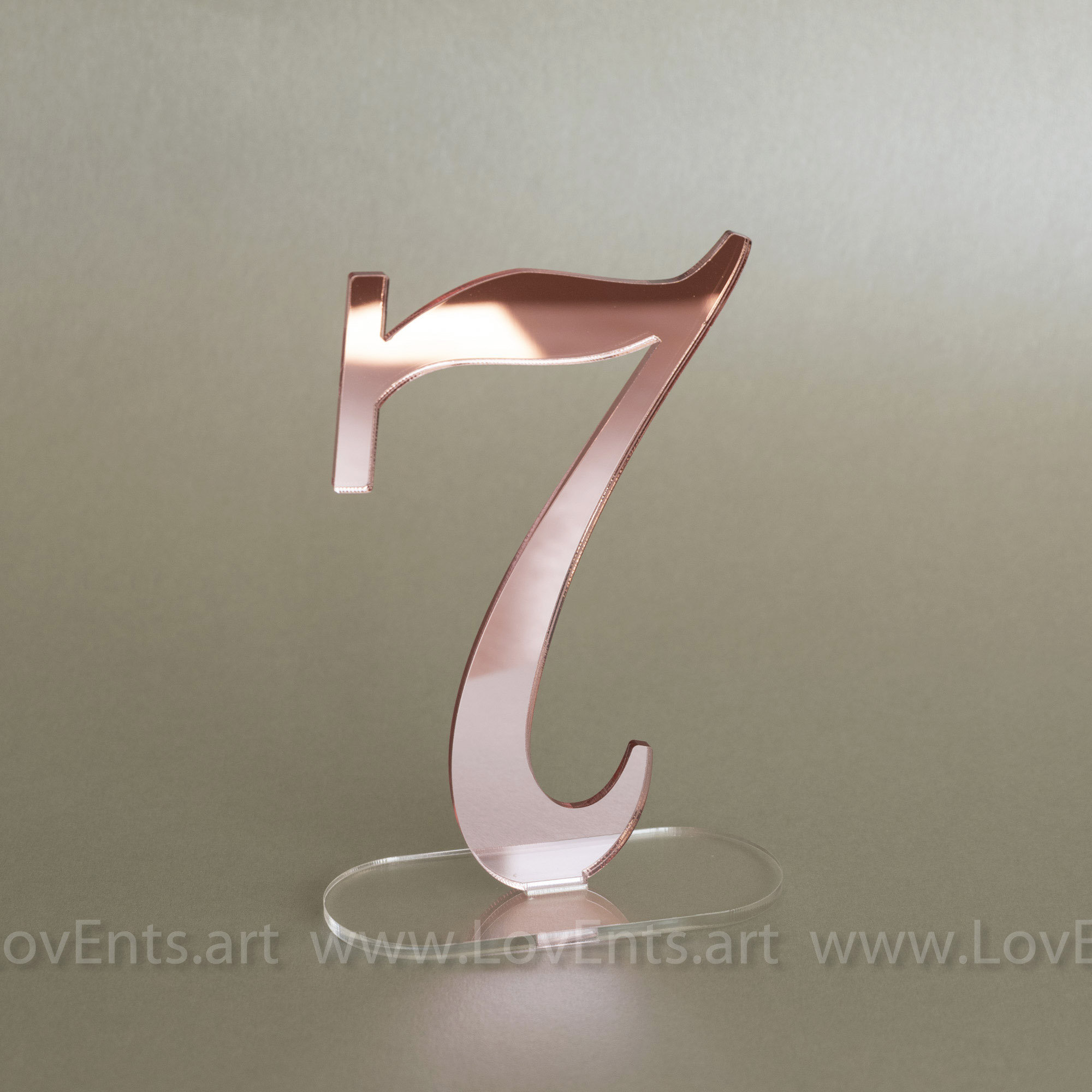 Elegant Rose Gold Table Number for Wedding Tables and Other - Etsy