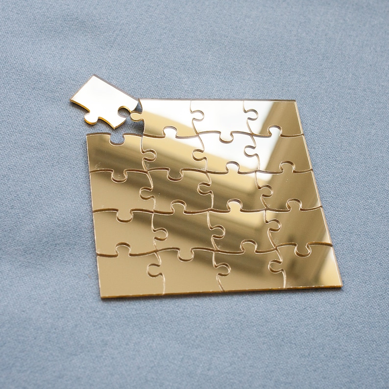 Impossible Clear puzzle jigsaw Gold acrylic puzzle Puzzle Gag | Etsy