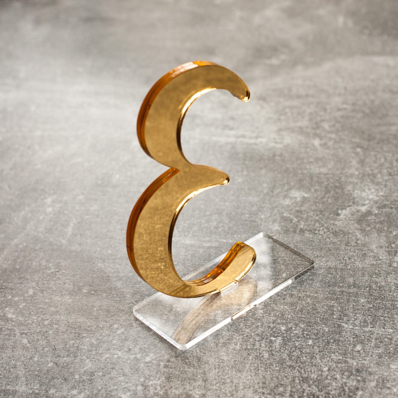 Two Sides Golden Mirror Acrylic Wedding Table Numbers, Wedding Table ...