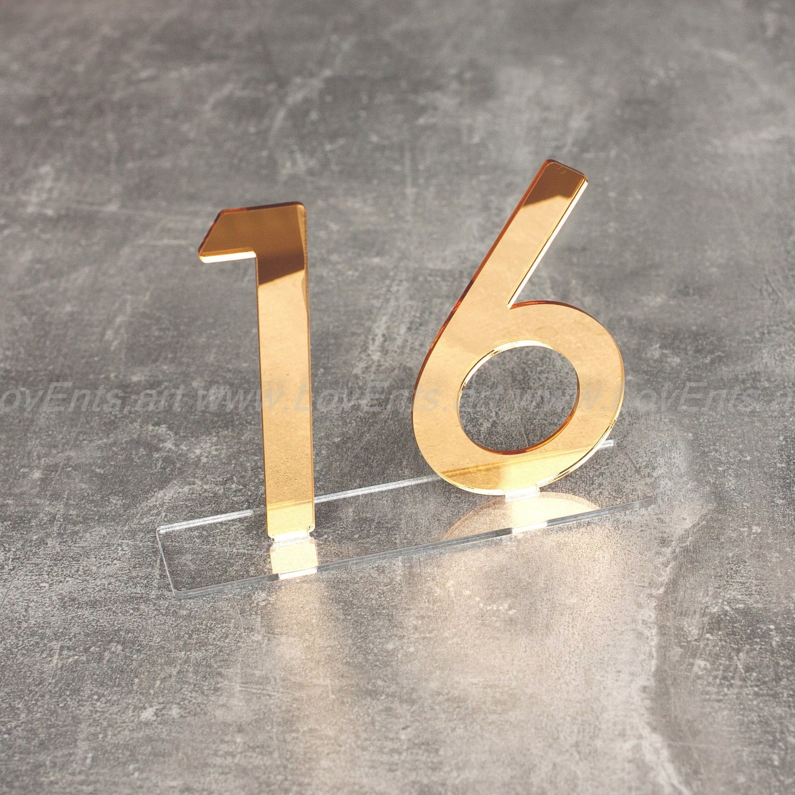 Rose Gold Mirror Acrylic Table Numbers Wedding Table Numbers - Etsy