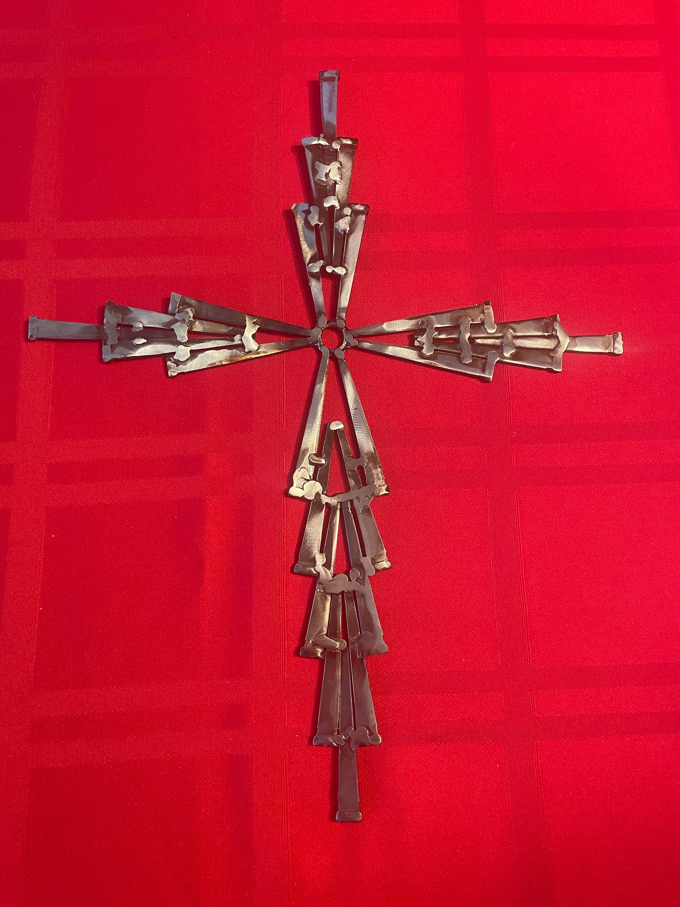 Cross - Hand Crafted From Cut Nails - Etsy