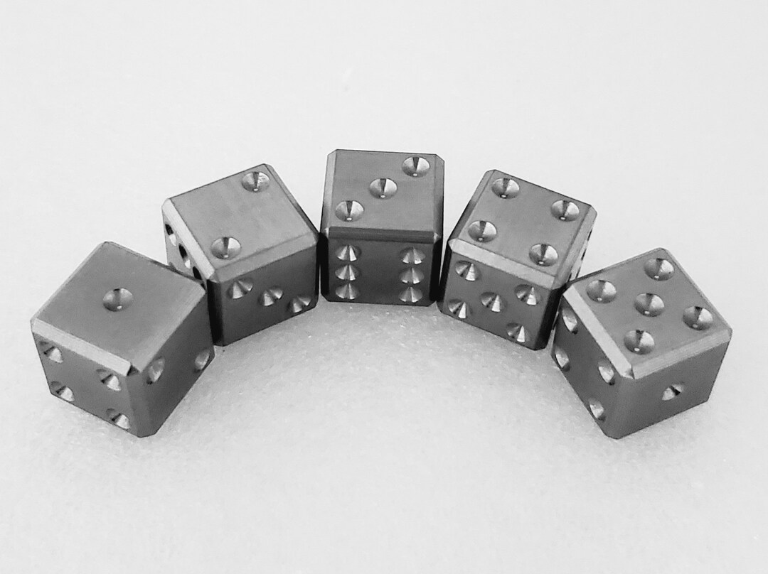 16mm Pure Titanium Die/dice D6: Single, Pair or 5 Pack Made in New ...