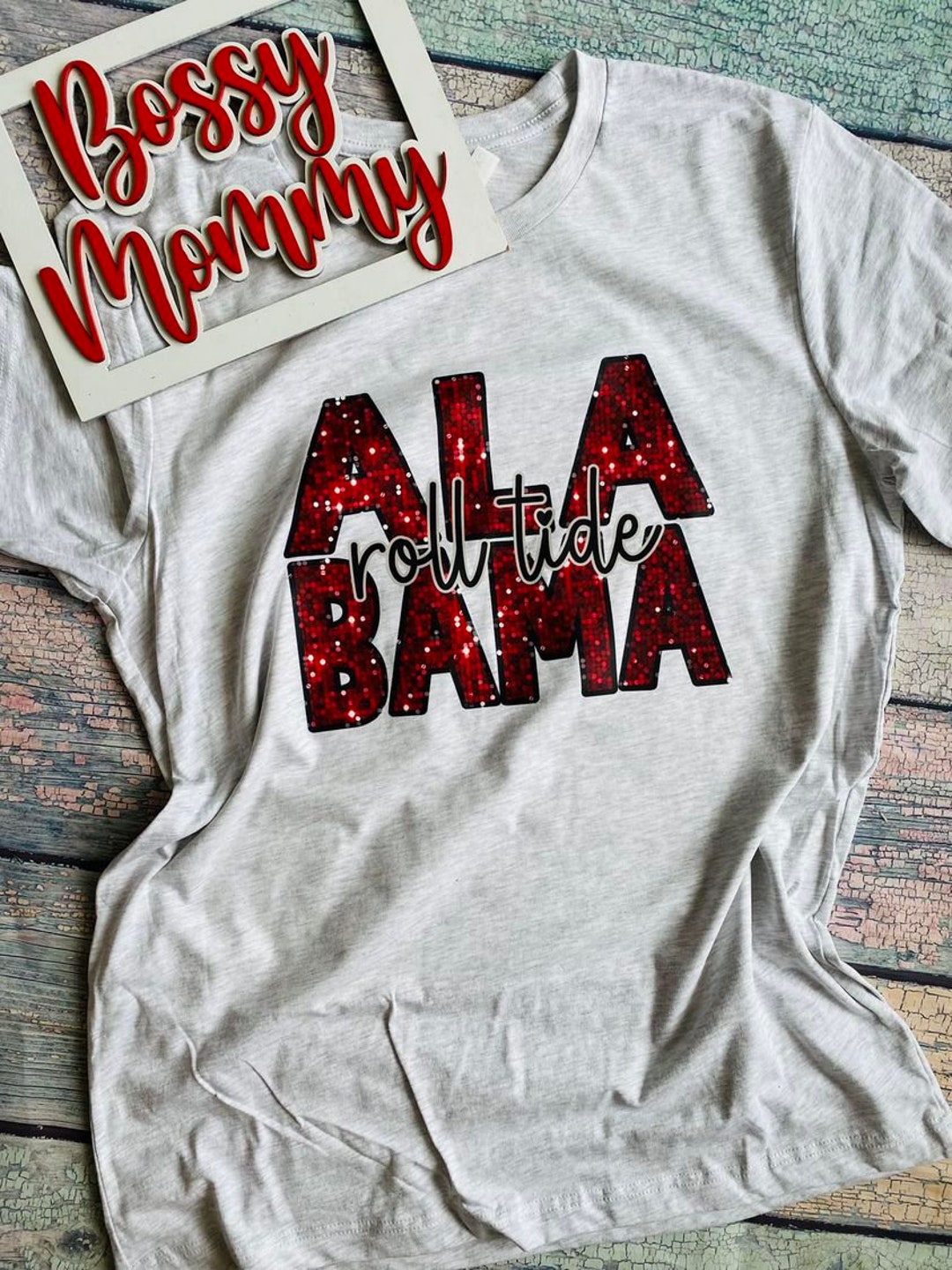 Alabama SEQUIN Black Roll Tide Png Stacked Letters - Etsy