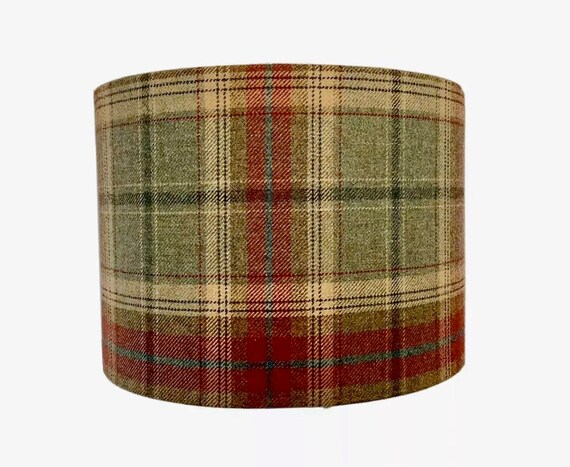 Balmoral Jalapeno 100% Pure Wool Check Lampshade by Berry & | Etsy