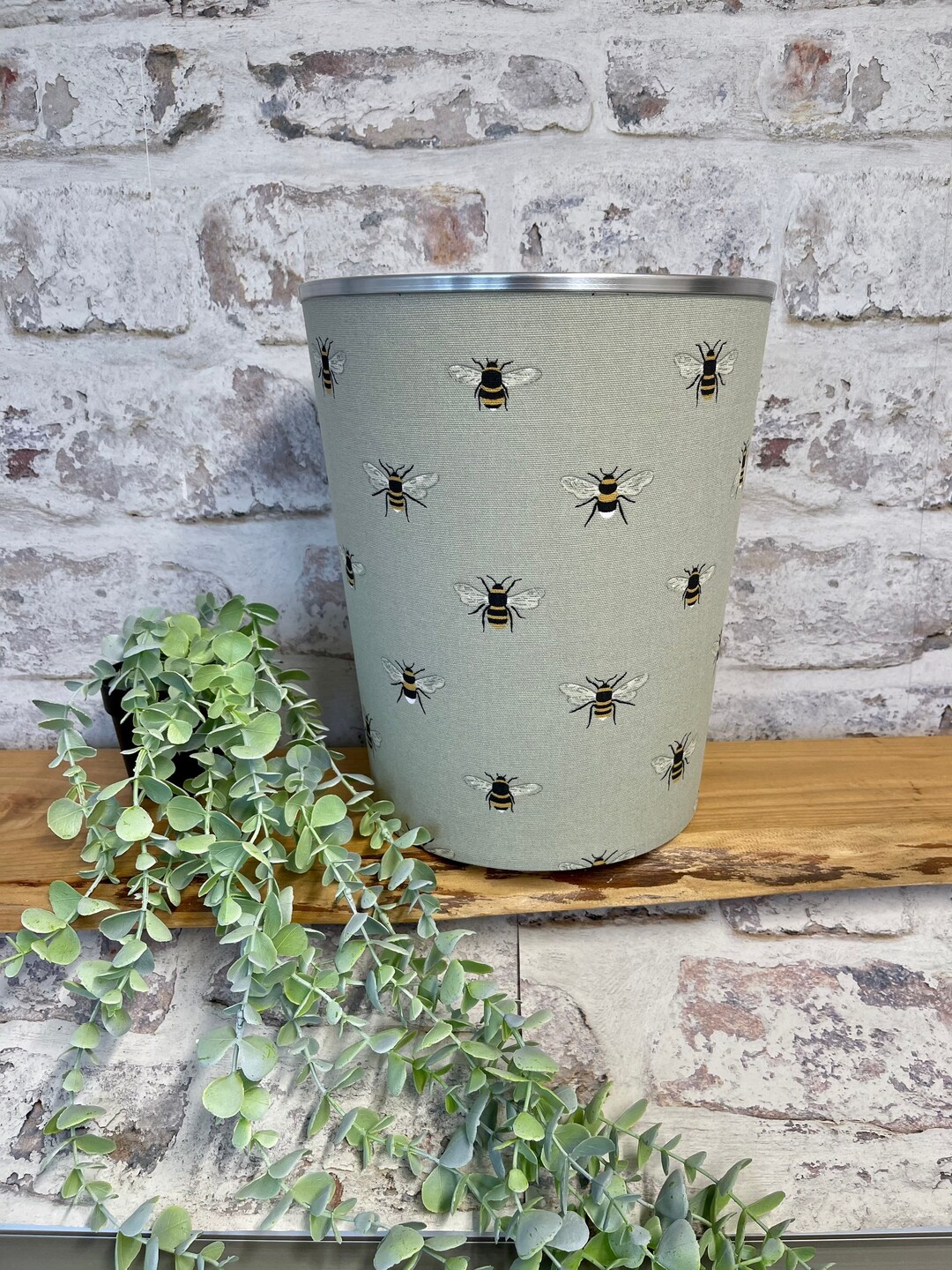Sophie Allport Sage Bees Waste Paper Bin by Berry & Grouse Office Waste ...