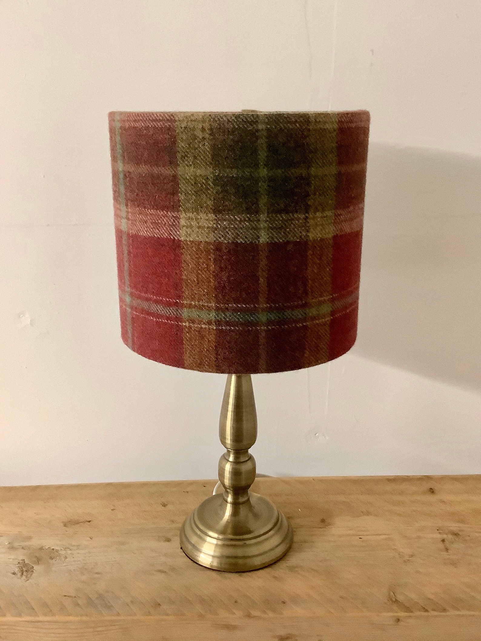 Balmoral Claret Moss 100% Pure Wool Check Lamp Shade by Berry - Etsy UK