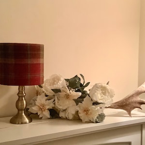 Balmoral Claret Moss 100% Pure Wool Check Lamp Shade by Berry | Etsy UK