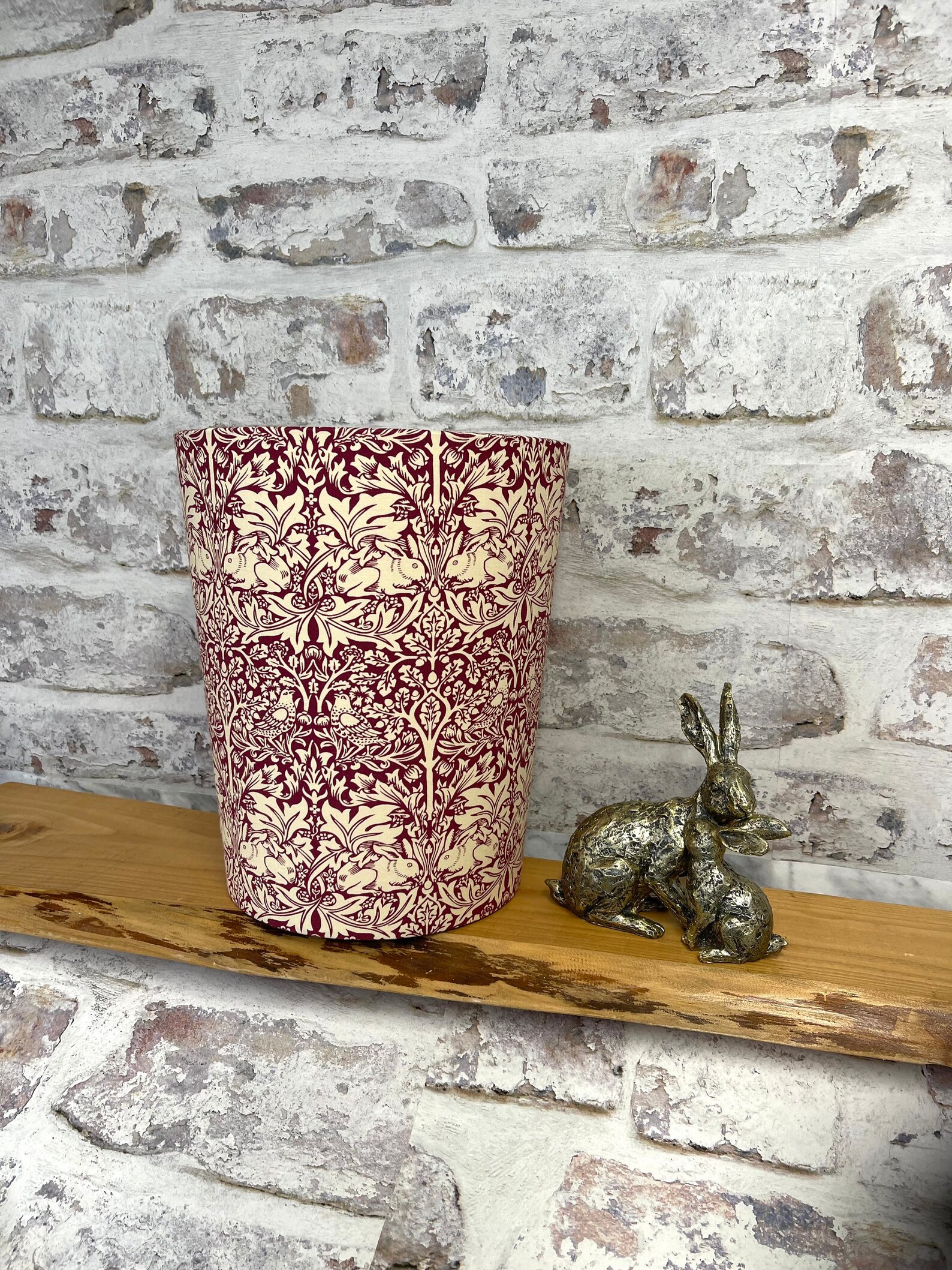 William Morris Brer Rabbit in Red Waste Paper Bin by Berry & - Etsy UK
