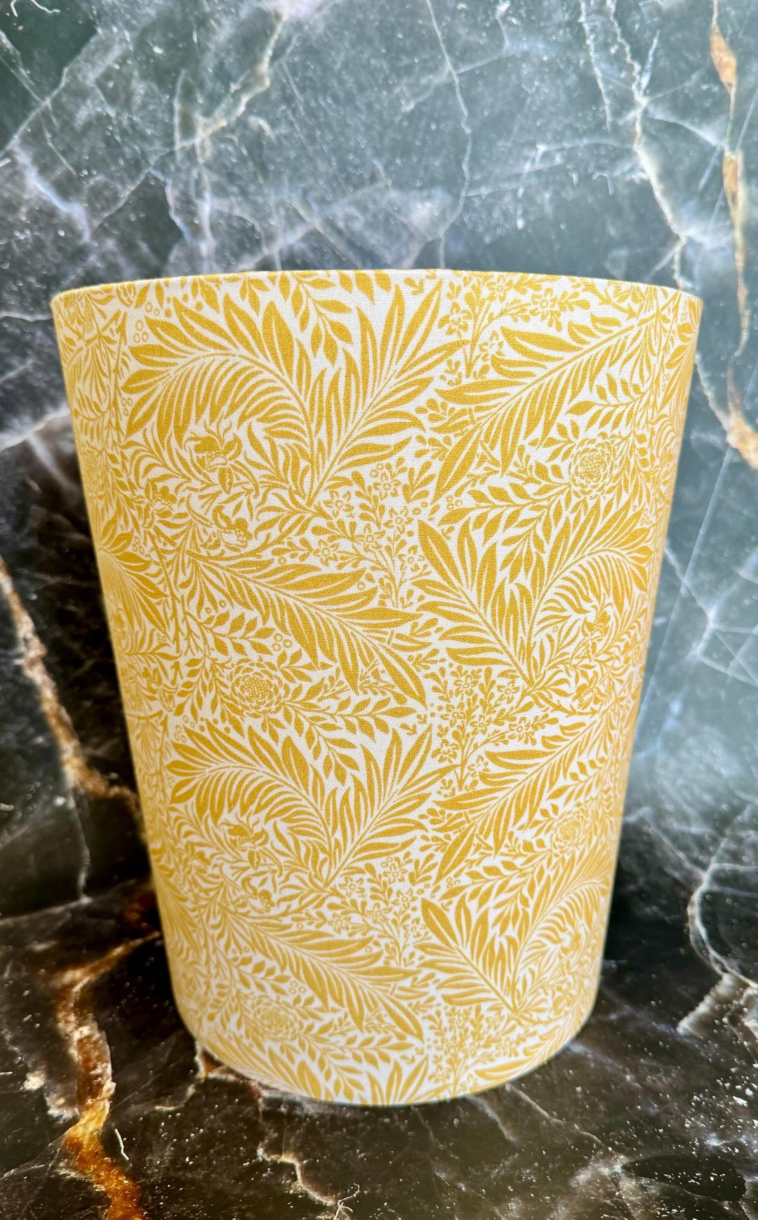 William Morris Larkspur Ochre Waste Paper Bin by Berry & Grouse ...