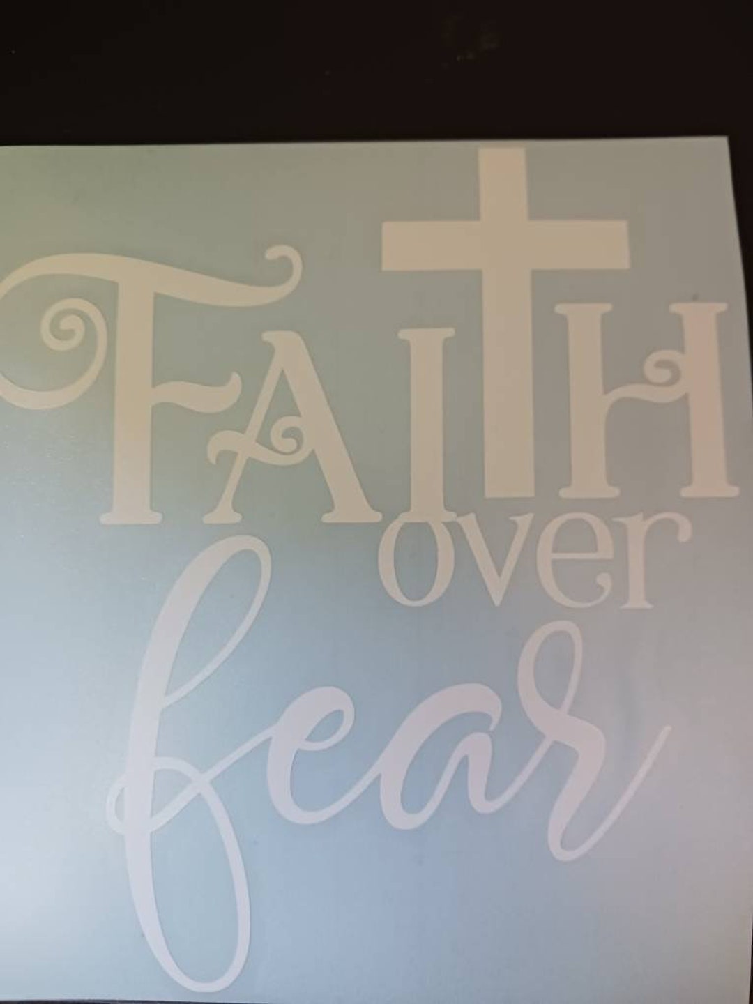 Faith Over Fear Vinyl Decal - Etsy