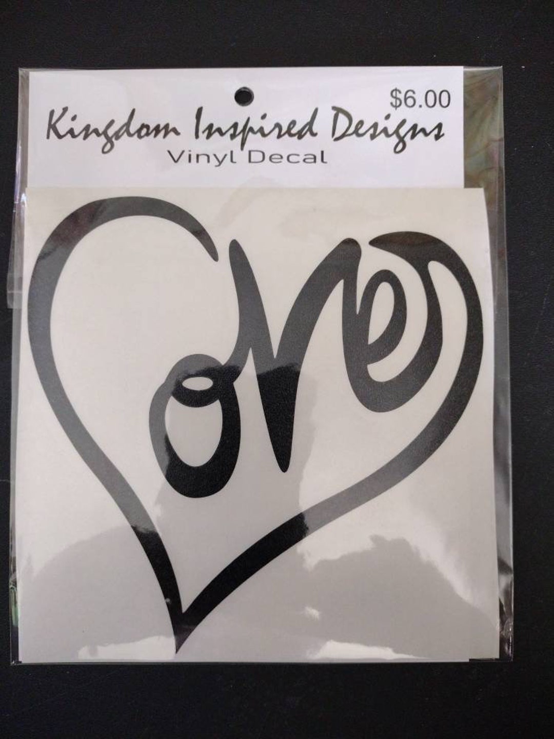 Heart Love Vinyl Decal - Etsy