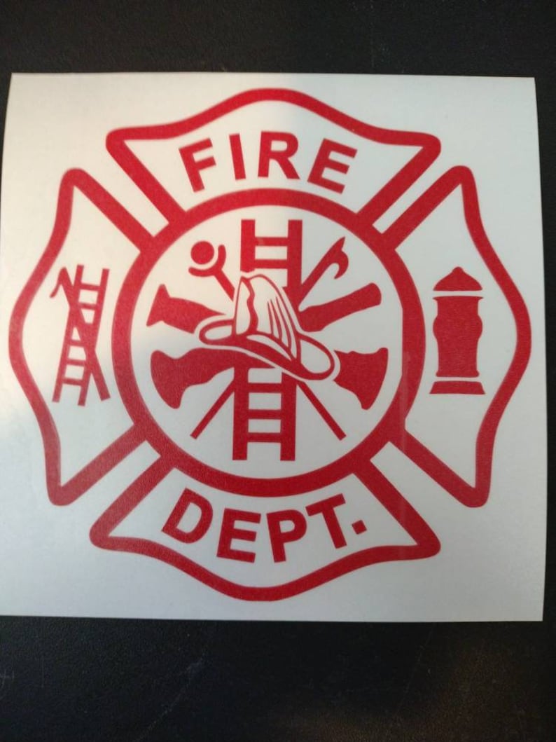 Fire Department Maltese Cross Decal - Etsy