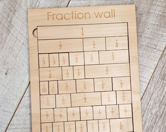 Wooden Fraction Wall Maths Learning Tool - Etsy
