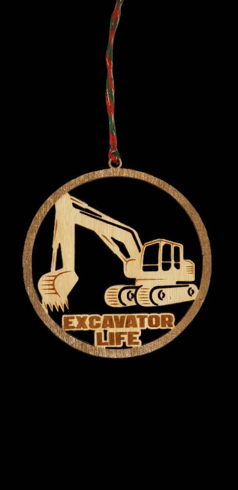 5 x Digger excavator tractor dumper bulldozer lorry wooden Christmas ...