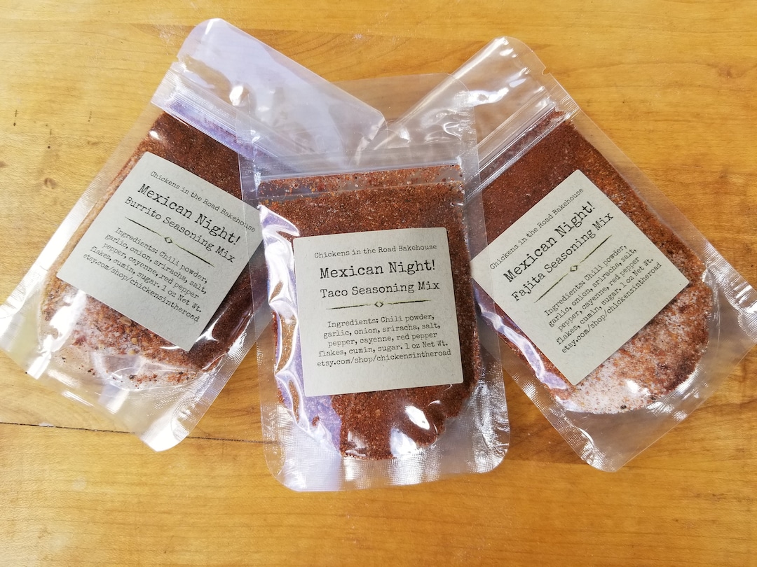 Mexican Night Seasoning Mix: Taco, Fajita, Burrito - 1 Oz Packet - Etsy