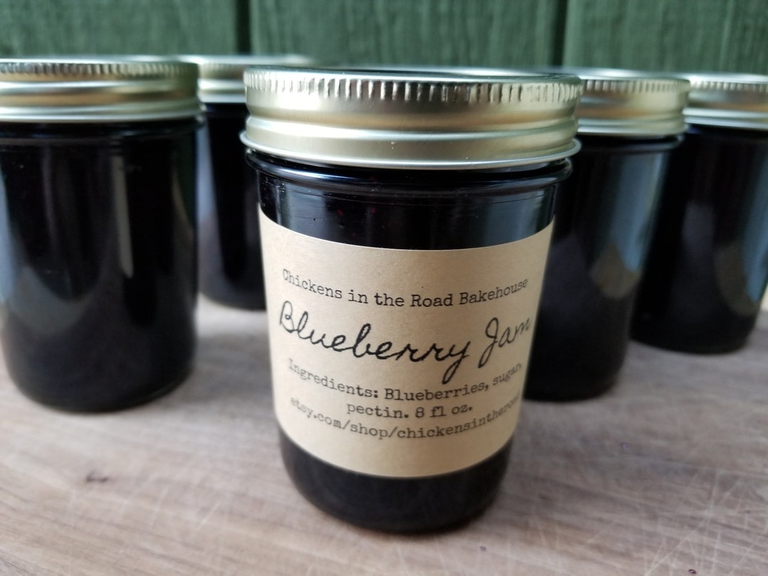 Blueberry Jam, 8 Ounce, Hand-crafted Jam, Jelly, Half Pint Jam ...