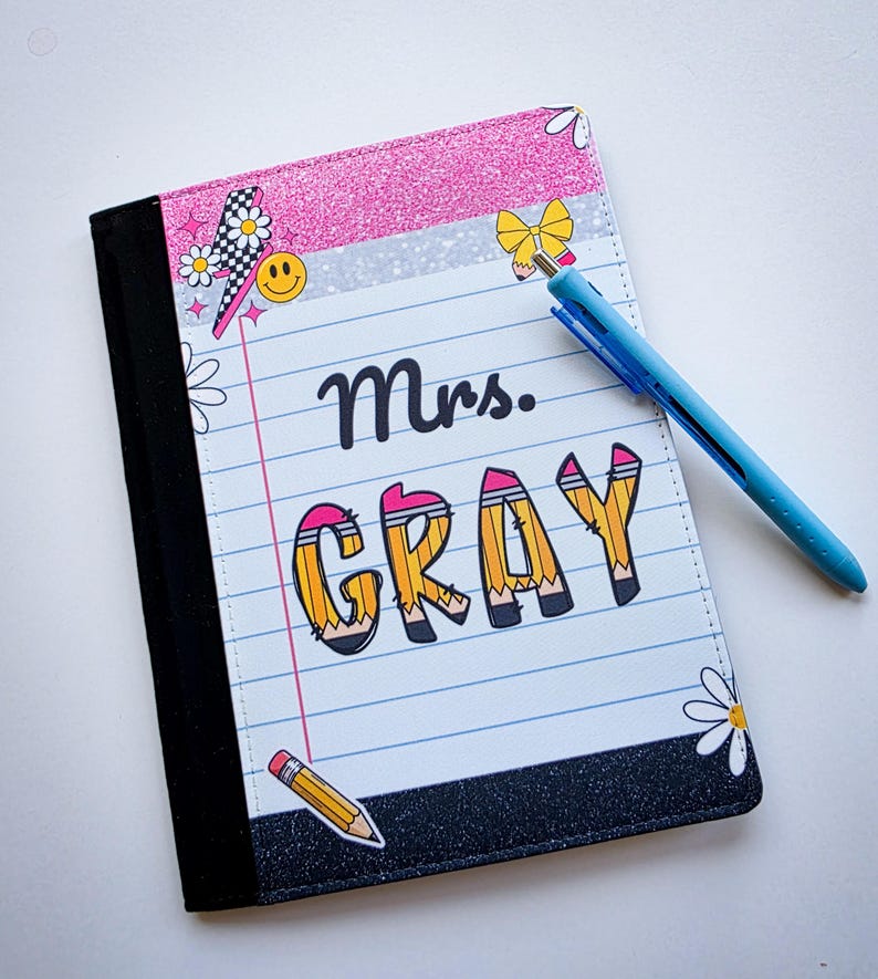 Custom Notepad Portfolio: Personalized Teacher Nurse Gift - Composition ...