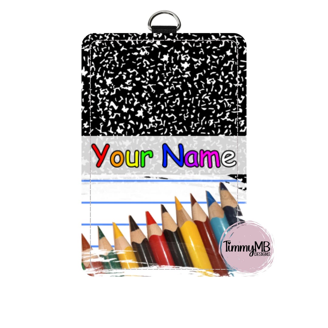 Custom ID Badge Holder: Personalized Teacher Nurse Gift - Composition ...