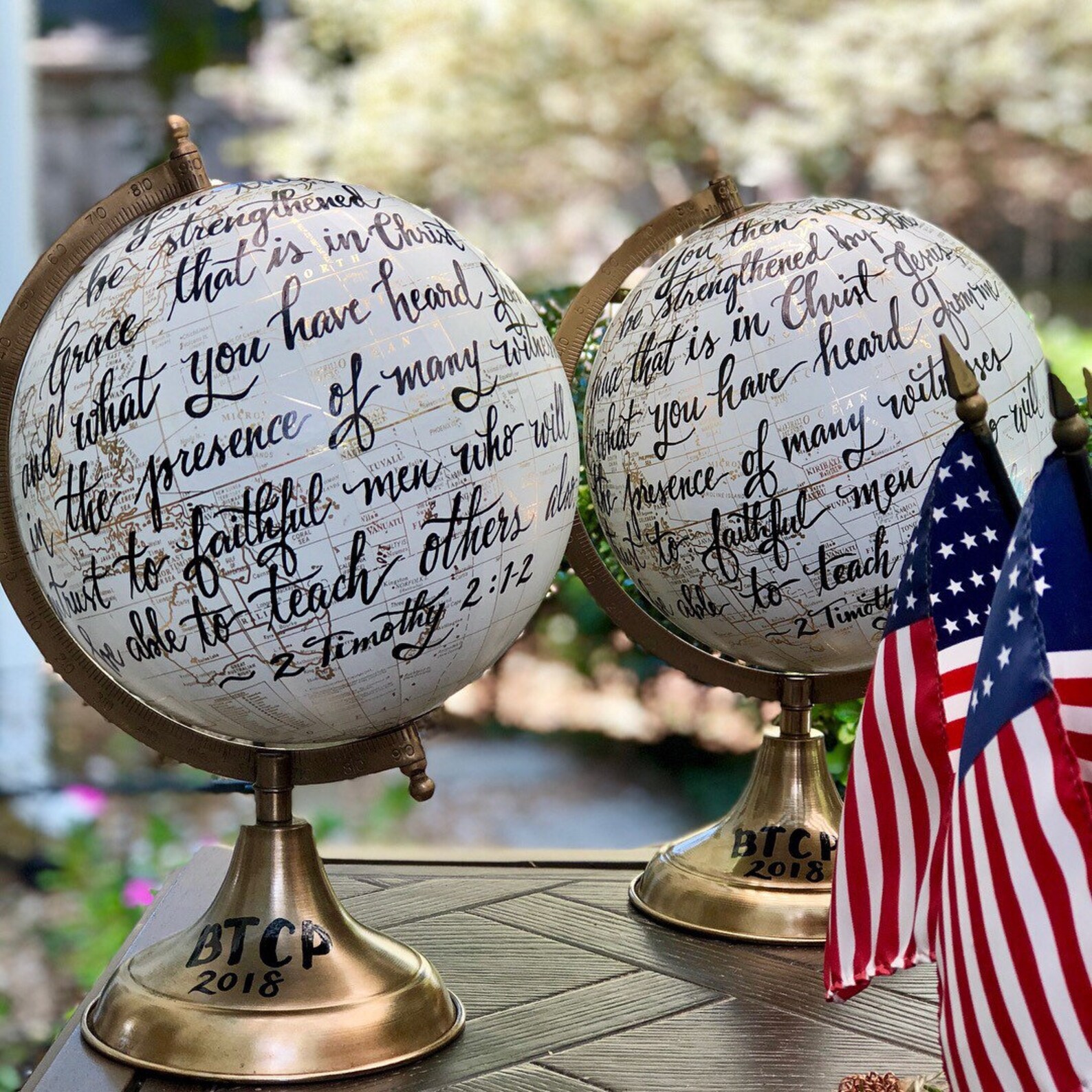 Scripture Globe / Custom Calligraphy Guestbook Globe / Full - Etsy