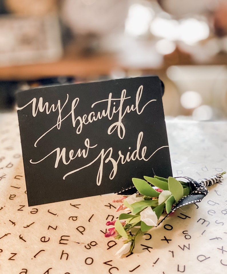 CUSTOM CALLIGRAPHY Note Cards / Personalized/message - Etsy