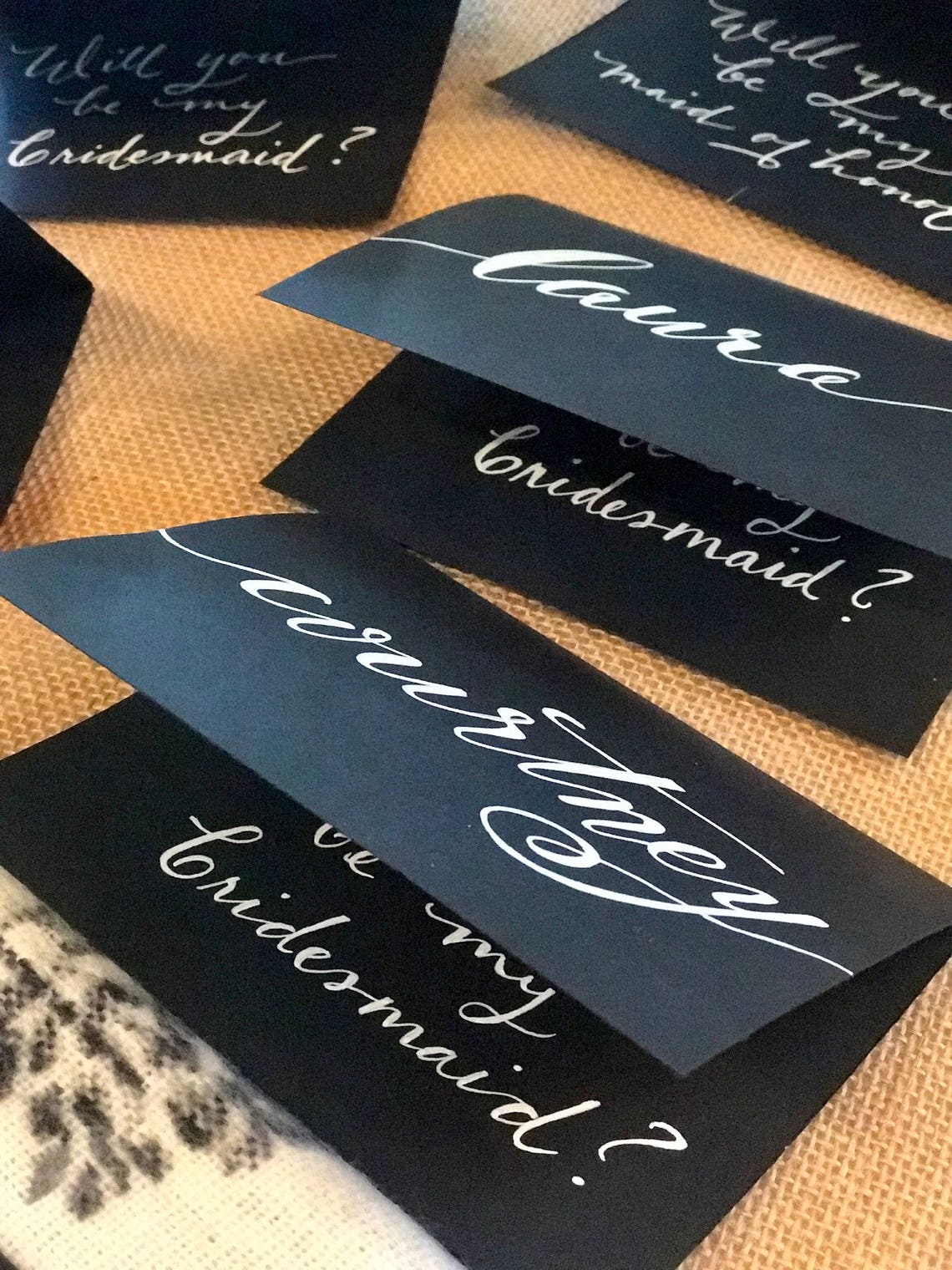 CUSTOM CALLIGRAPHY Note Cards / Personalized/message - Etsy
